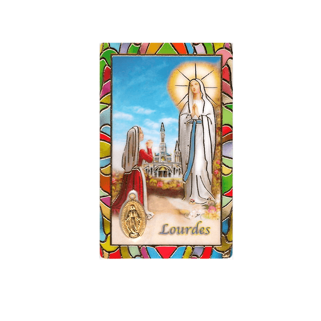Our Lady of Lourdes Prayer Card | Savelli Religious