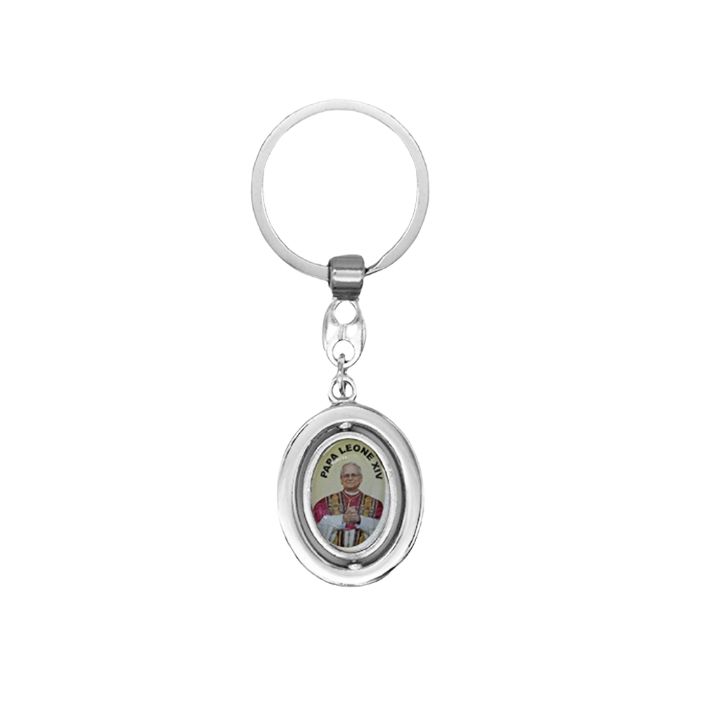 Pope Leo Key Ring in Metal | Savelli Religious
