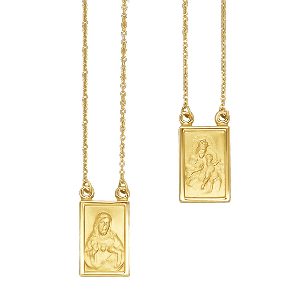 Gold Scapular Necklace | Savelli Religious