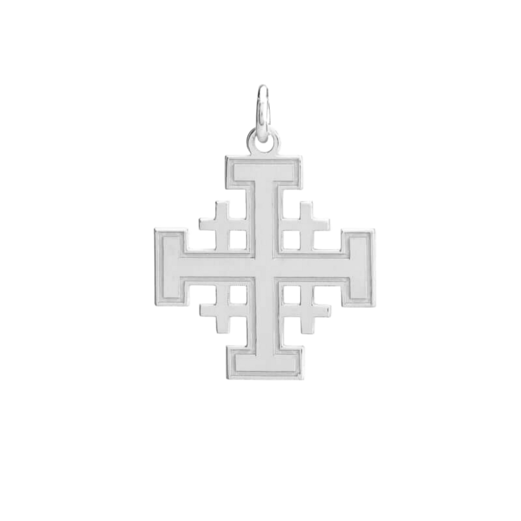 Sterling Silver Jerusalem Cross Pendant | Savelli Religious