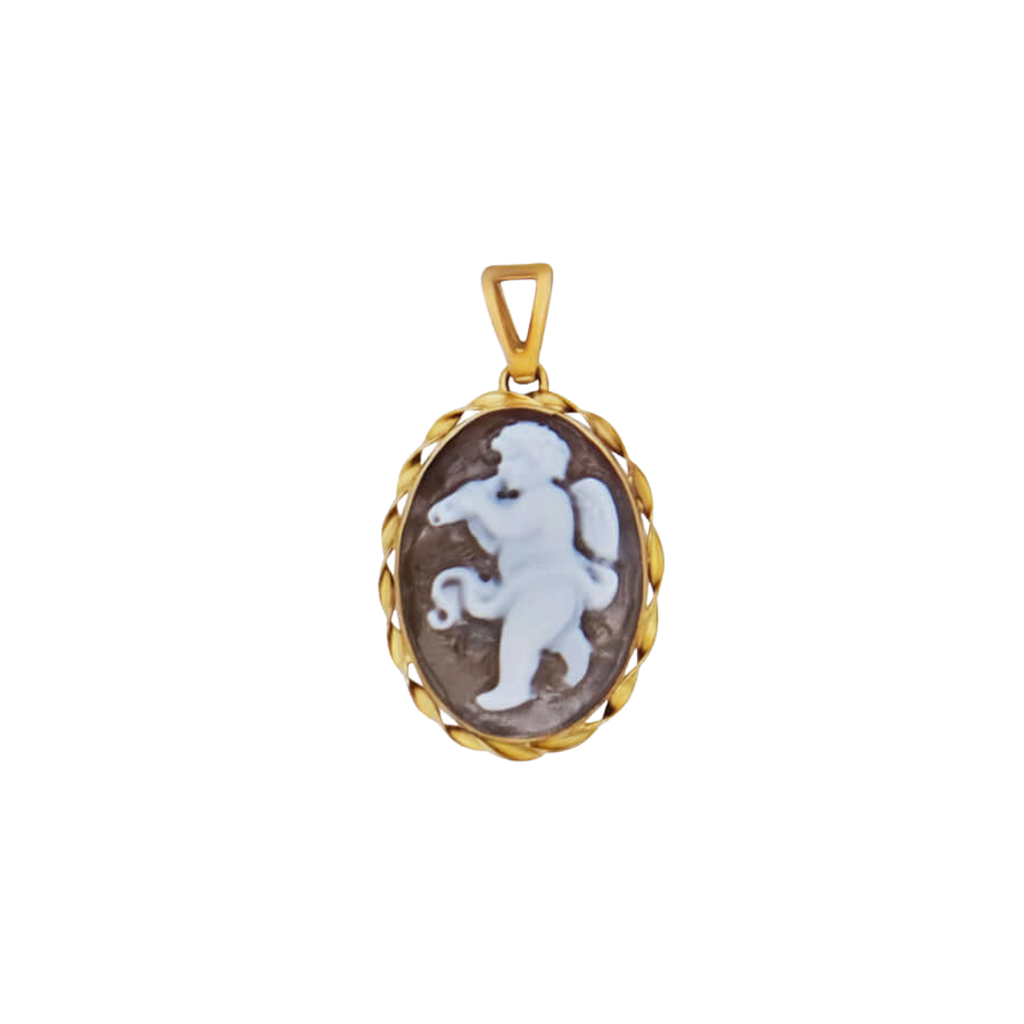 Angel Gold Cameo Pendant | Savelli Religious