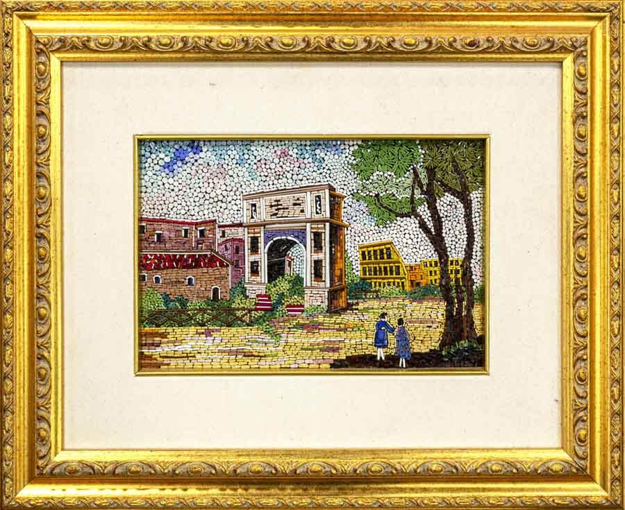 Arch of Titus and the Colosseum Mosaic | Savelli Mosaics Gallery ...