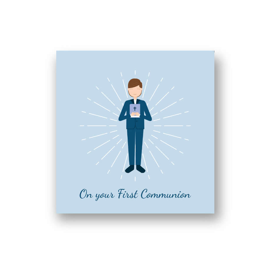 First Communion Greeting Card for Boy | Savelli Religious
