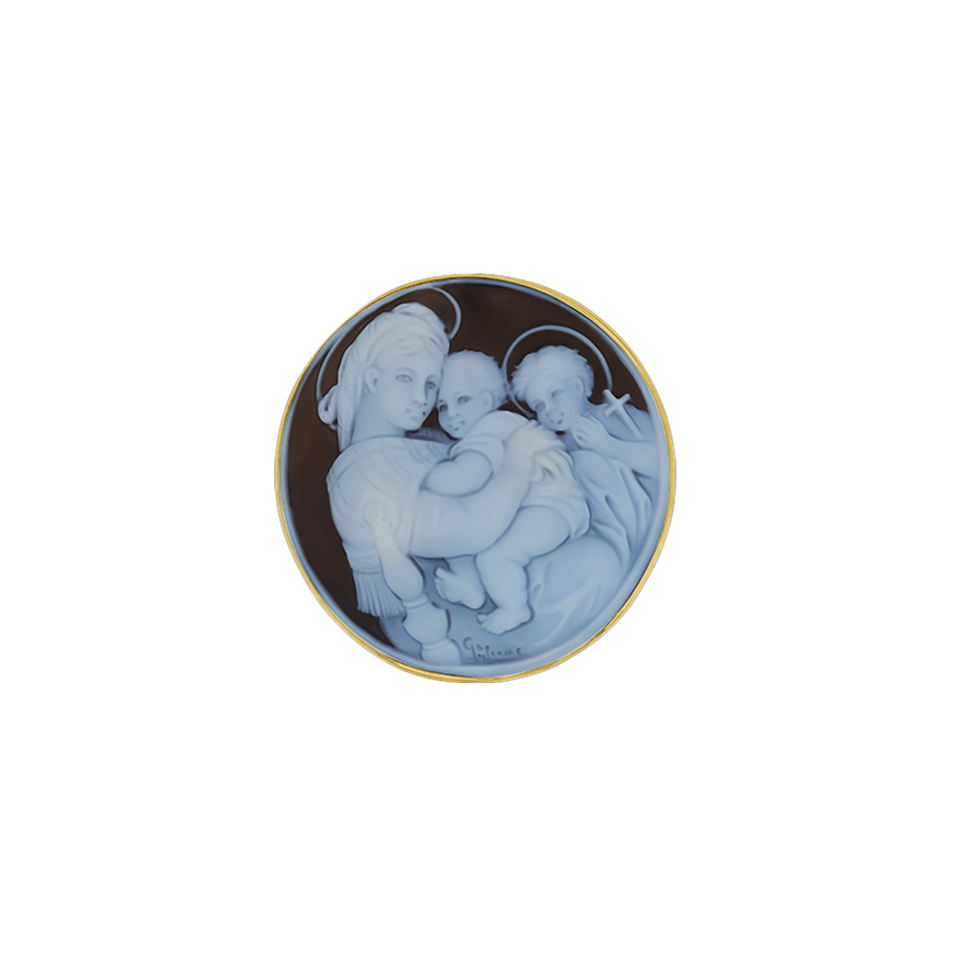 Madonna della Seggiola Cameo Brooch | Savelli Religious