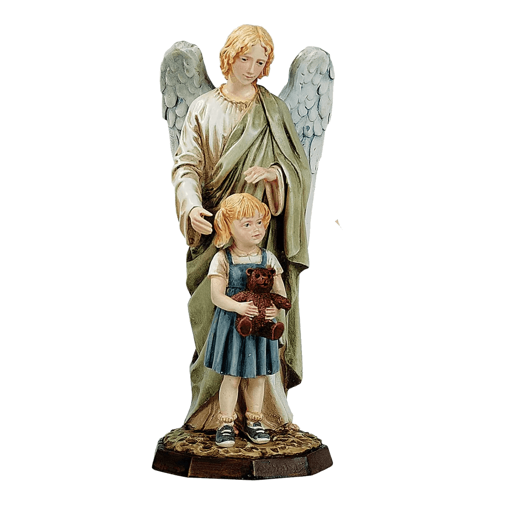 Guardian Angel With Girl Resin Statue | Savelli Religious