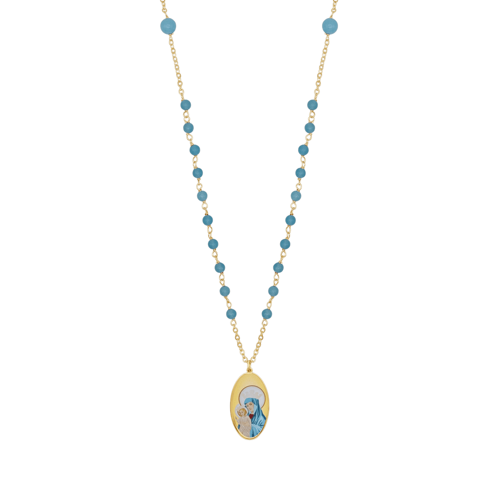 Virgin Mary Beaded Necklace | Savelli Religious
