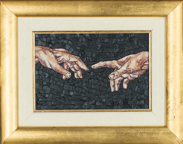Michelangelo's Hands Mosaic | Savelli Religious