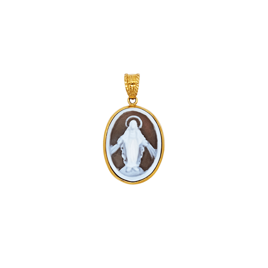 Blessed Virgin Gold Cameo Pendant | Savelli Religious