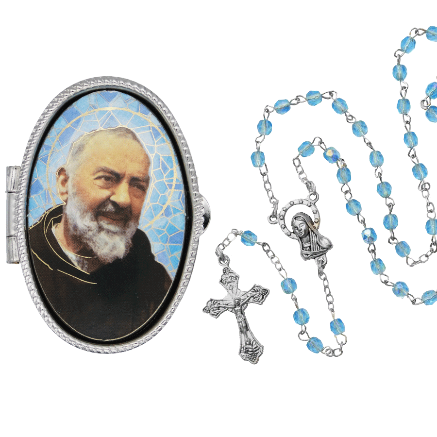 St. Padre Pio Rosary Box | Savelli Religious