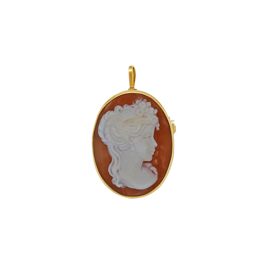 Womand Profile Cameo Brooch | Savelli Religious