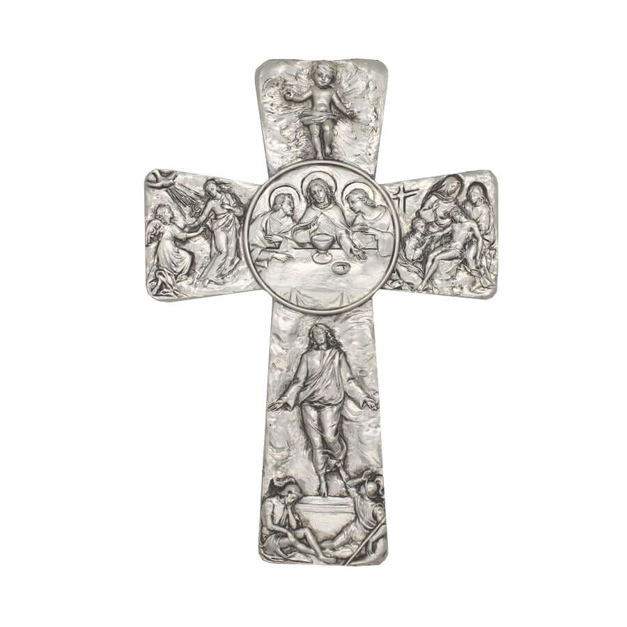 Jesus's Life Silver Wall Cross | Savelli Religious