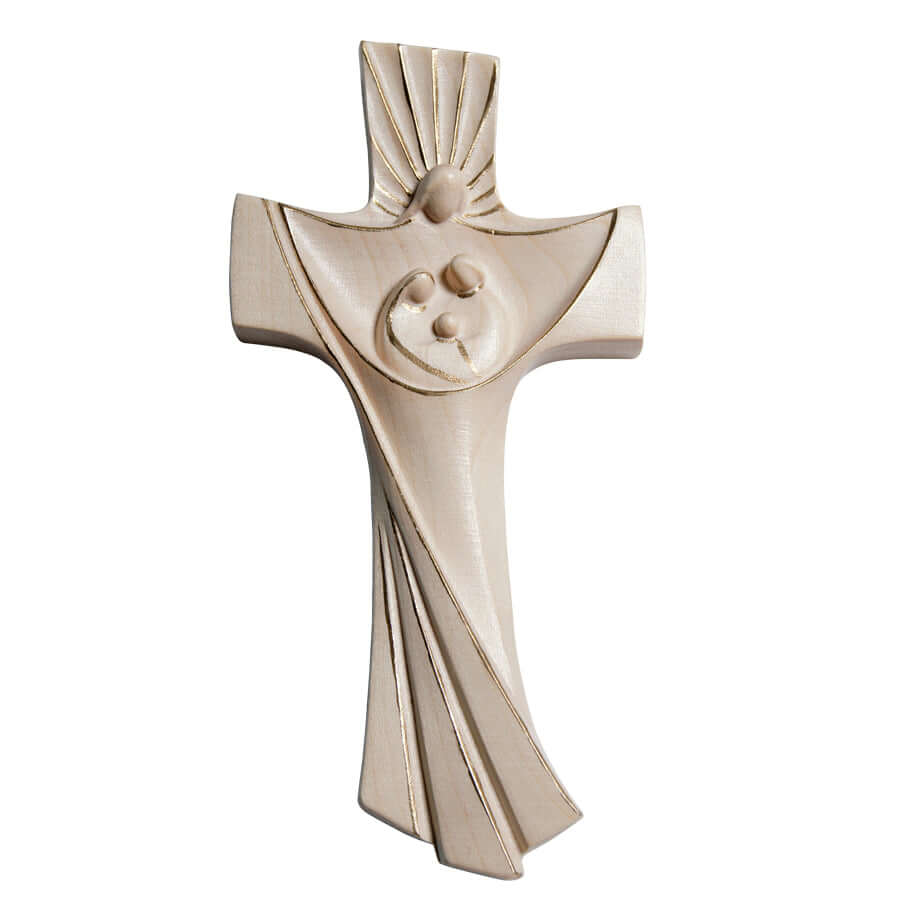 Holy Family Wall Cross in Wood | Savelli Religious
