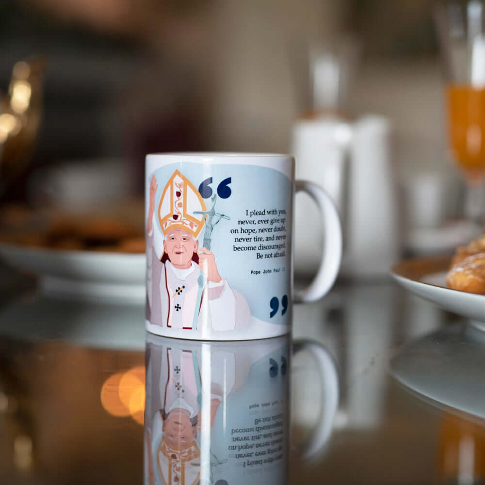 Pope John Paul II Quote Souvenir Mug | Savelli Religious
