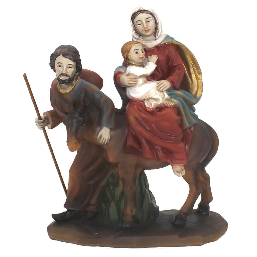 Resin Holy Family Statue with Donkey | Savelli Religious