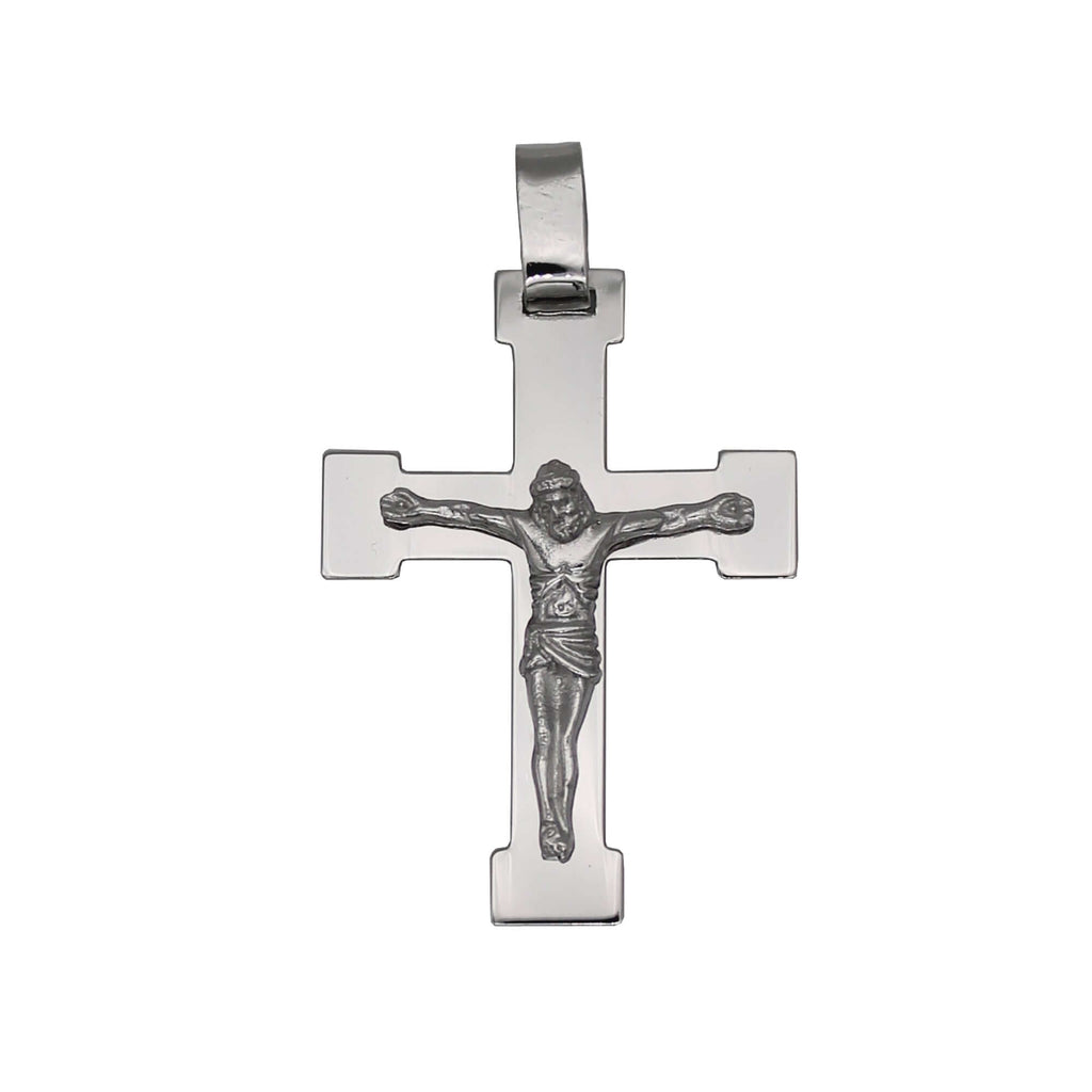 Large Crucifix Pendant in Silver | Savelli Religious